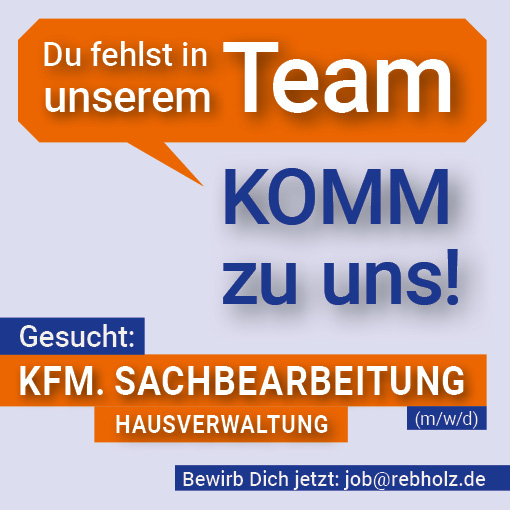 Stellenanzeige: Kaufm. Sachbearbeitung Hausverwaltung (m/w/d)